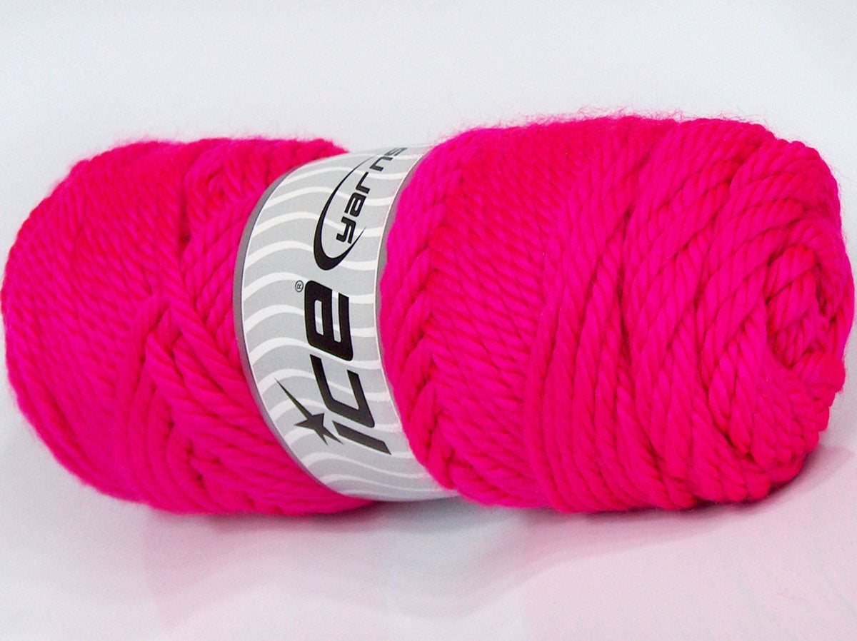 Beaumont Fuchsia Bulky Knitting Yarn Fast Shipping Ice Yarns