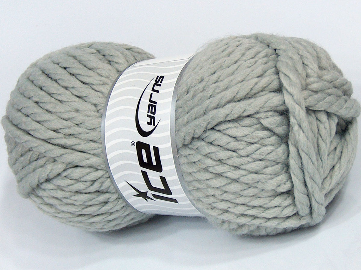 Midland Light Grey Wool Knitting Yarn Fast Shipping Ice Y...