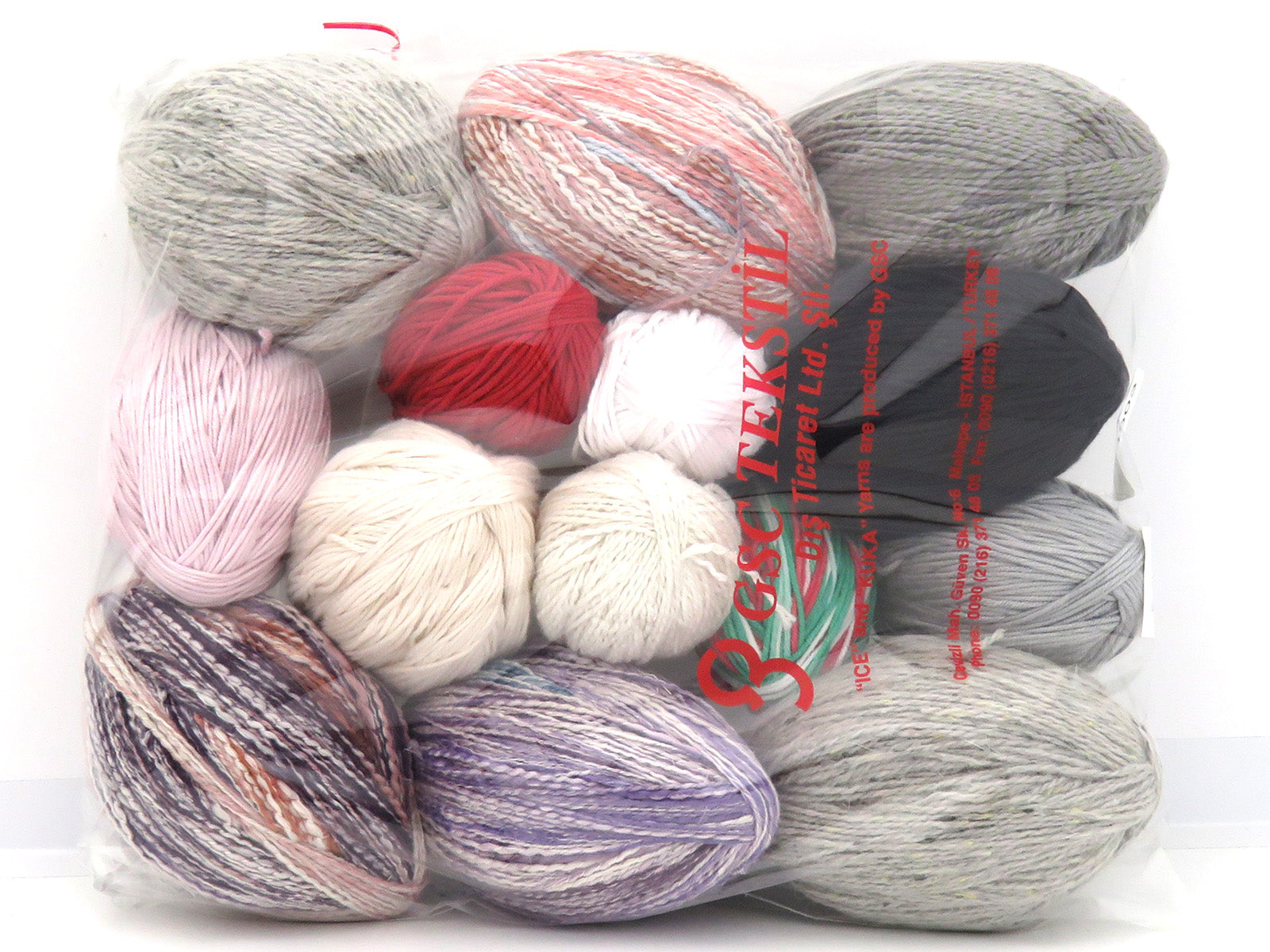 Mixed Lot Multicolor Leftover Yarns fnt2-84503 – Ice Yarns