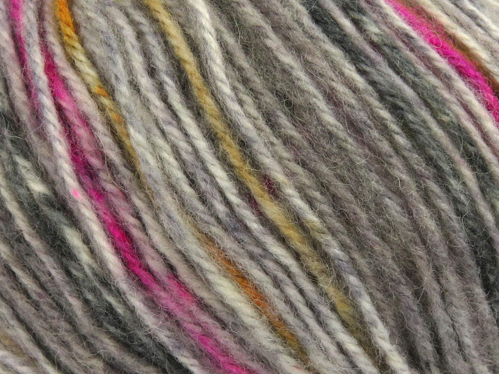 Fuchsia Grey Shades Worsted Knitting Yarn Fast Shipping I...